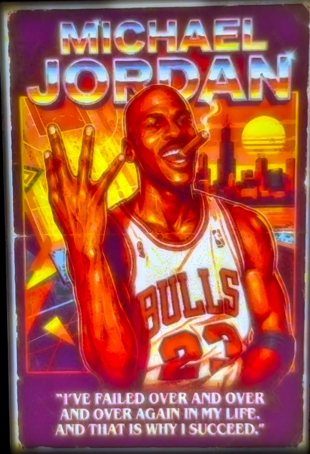 Michael Jordan Retro Poster Litho - Free 3D Print Model - MakerWorld