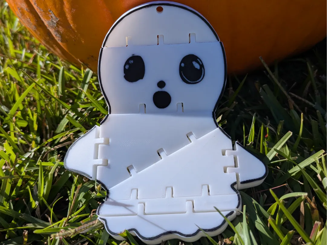 Flexy ghost for trick-or-treaters! - Free 3D Print Model - MakerWorld