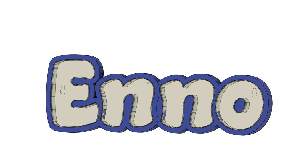 LED Name Lamp Enno - Free 3D Print Model - MakerWorld