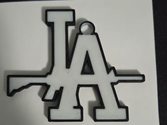 LA Gewehr Schlüsselanhänger – Kostenloses 3D-Druckmodell – MakerWorld