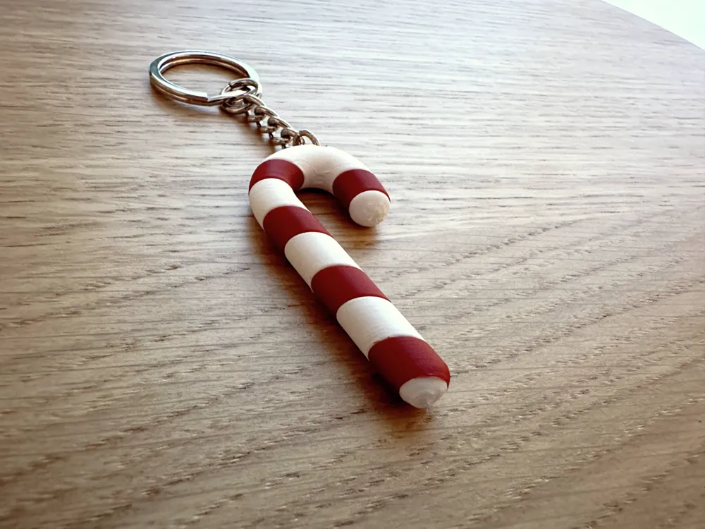 Christmas Candy Cane Keychain by BluB - MakerWorld