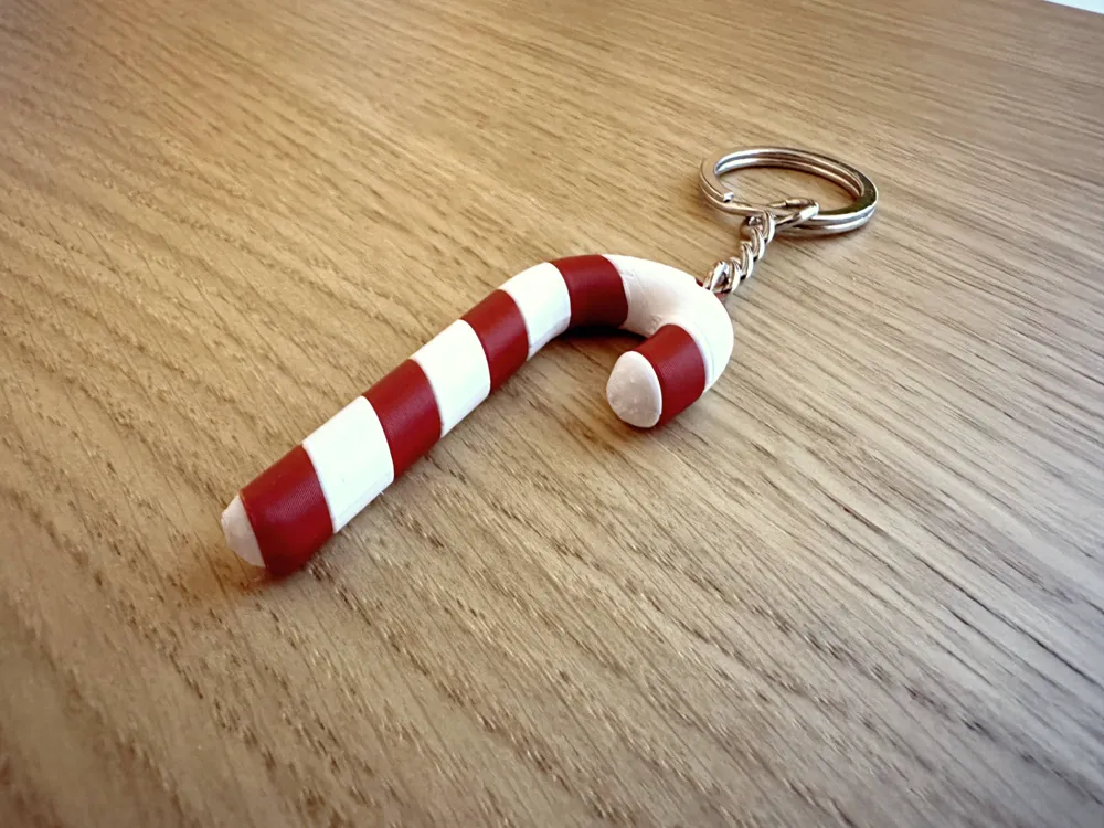 Christmas Candy Cane Keychain by BluB - MakerWorld