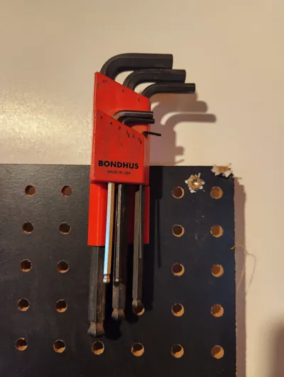 Metric Allen Wrench Holder for Peg Board by bababuii - MakerWorld