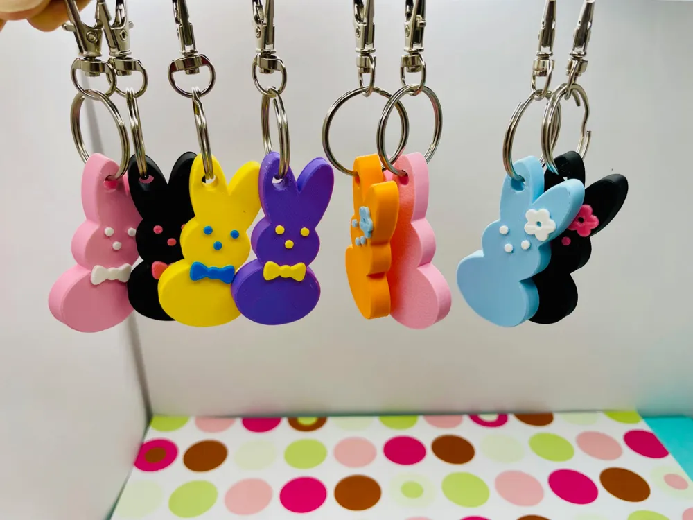 Easter Bunny Candy Bawk Bawk!* Keychains by FunFam3D - MakerWorld