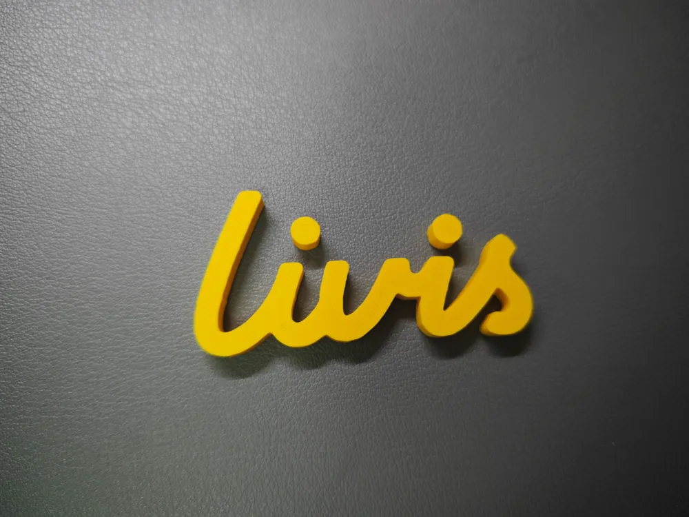 Li Auto Livis Script Logo — 3D Printable Badge - Free 3D Print Model ...