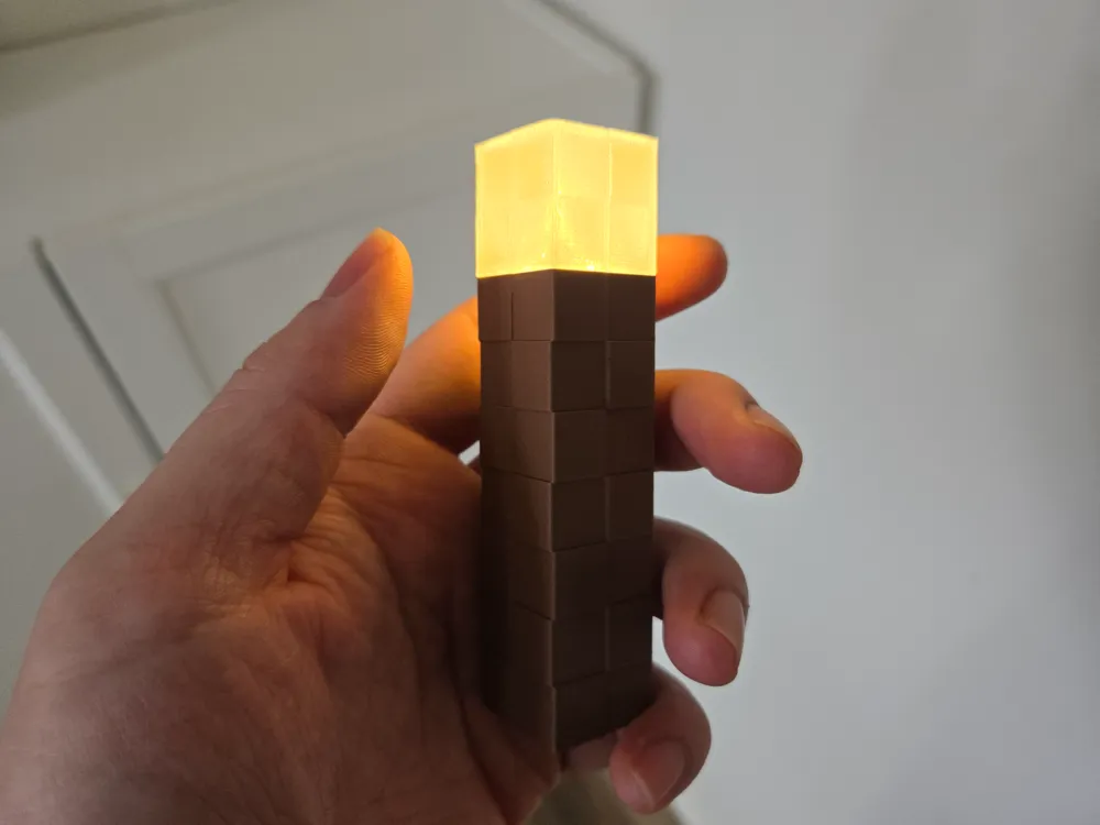 Pixel Torch Mini - Minecraft Inspired LED Light by wontonnn - MakerWorld