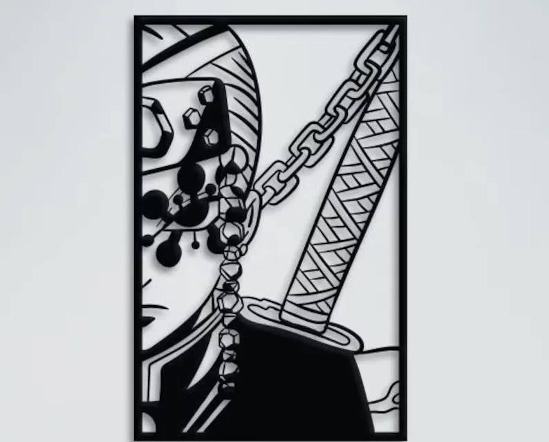 2D wall art - Tengen Uzui Demon Slayer by having_fun - MakerWorld