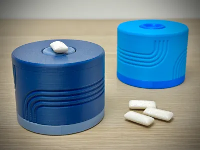 Gum Dispenser - With Lock | Gum Bottle | Gum Box - Free 3D Print Model ...