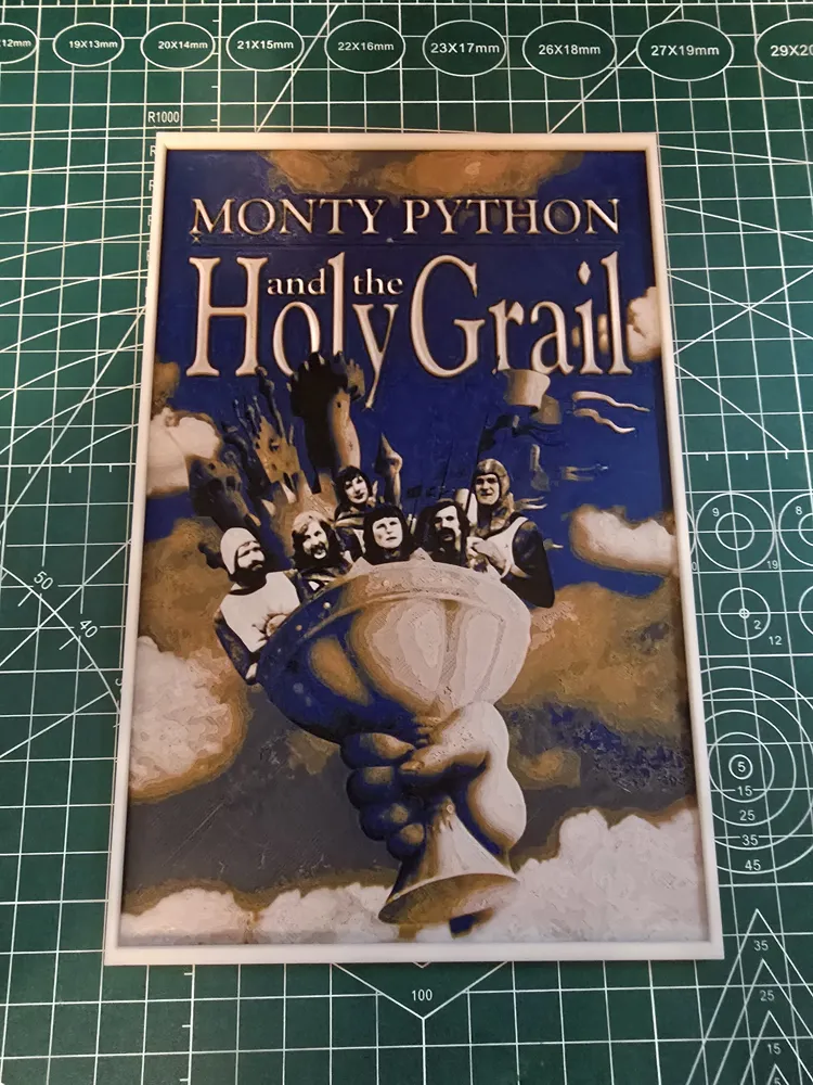 Monty Python and the Holy Grail Poster - Hueforge - Free 3D Print Model ...
