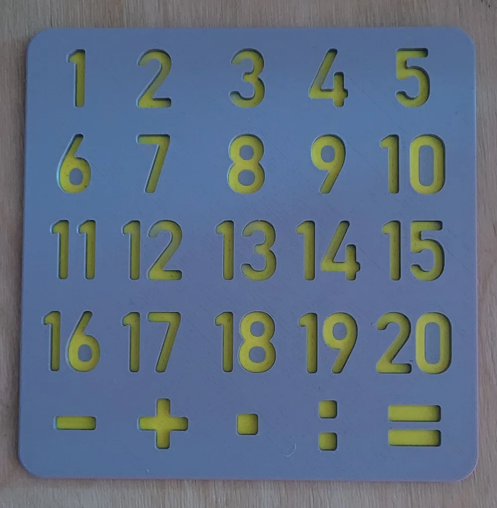 number calculation puzzle for kids by Jonesman MakerWorld: Download ...
