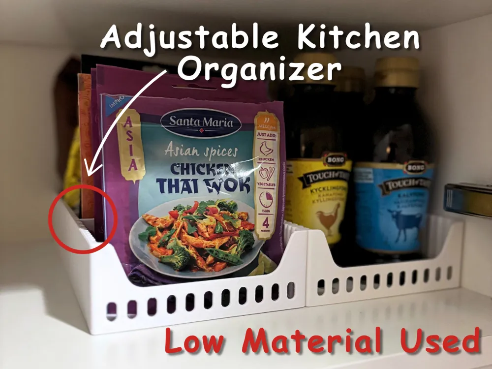 Adjustable Kitchen Organizer by Kien Designs - MakerWorld