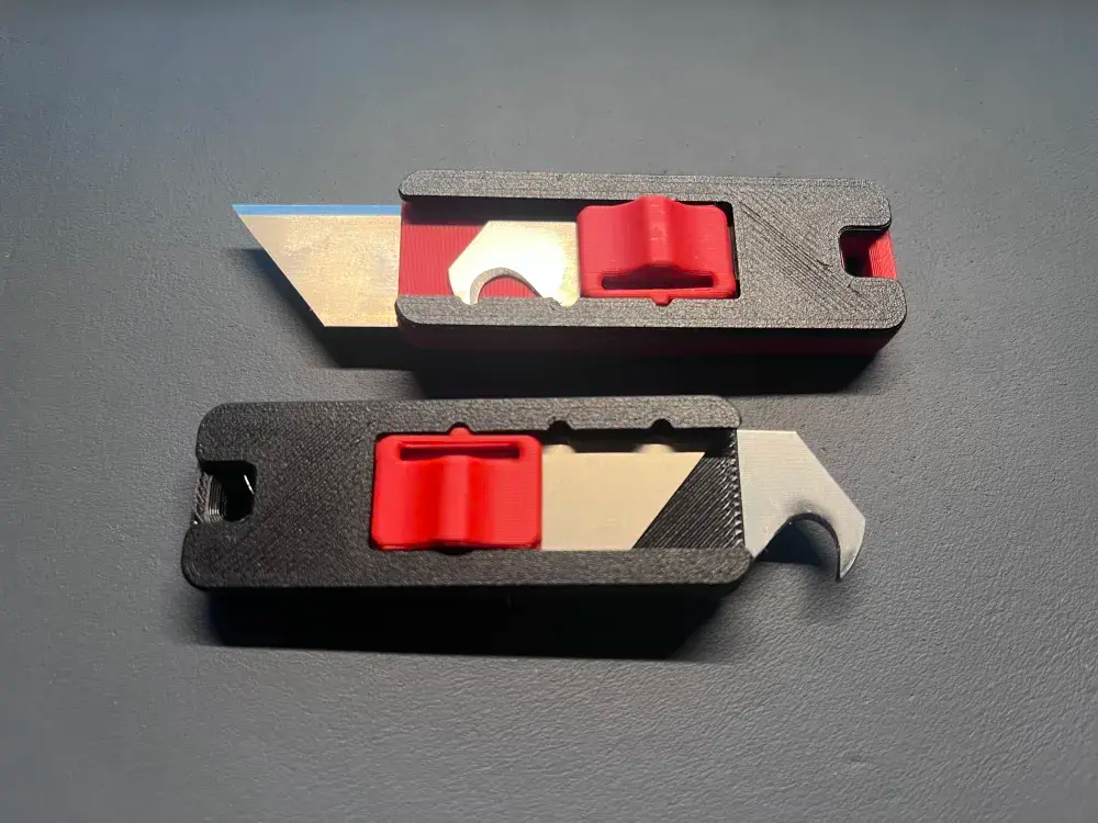 Double-sided trapezoidal blade utility knife by 整点薯条MakerWorld ...