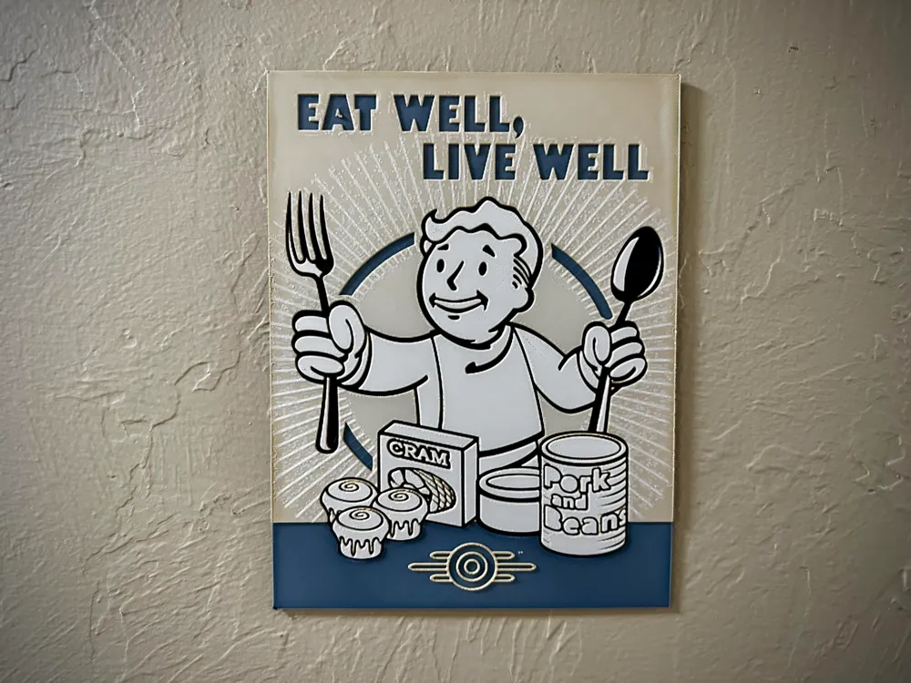 Fallout vault poster - 4 color print by ChainsawGraphics - MakerWorld
