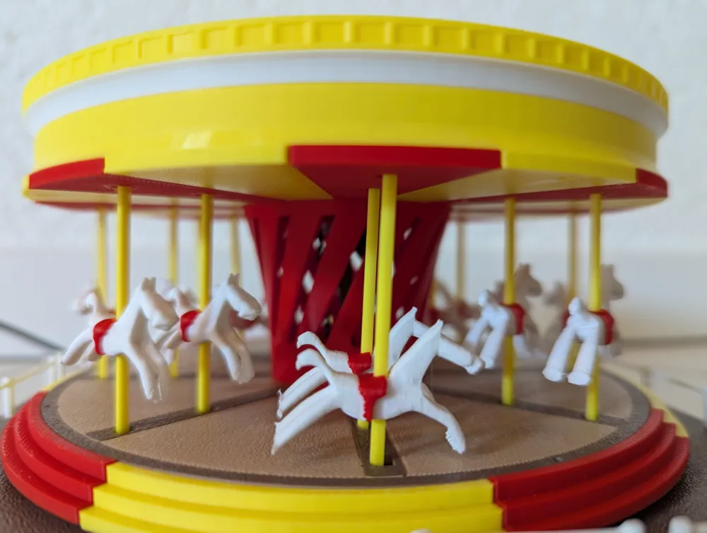 Merry-Go-Round (inspired by RollerCoaster Tycoon) - Free 3D Print Model ...