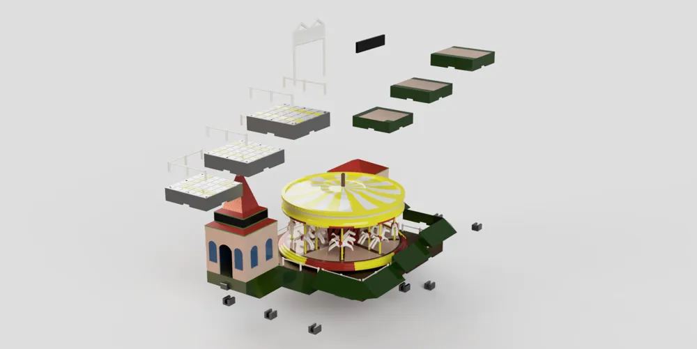 Merry-Go-Round (inspired by RollerCoaster Tycoon) by Mat3D MakerWorld ...