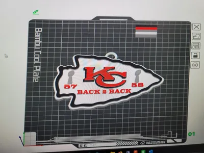 Kansas City Chiefs BACK 2 BACK SB YEARS w/ loop 3d logo 180mm series by ...