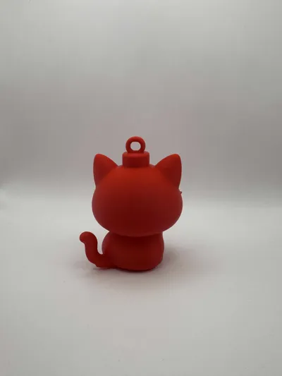 Kitty Ornament – Christmas Tree Bauble Cat - Free 3D Print Model ...