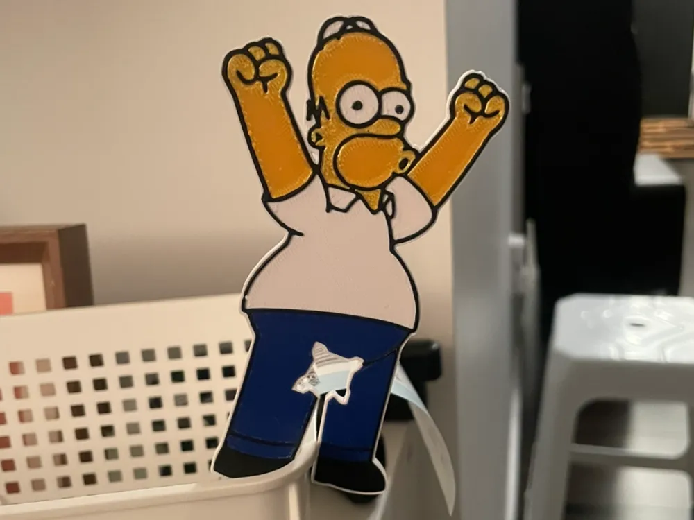 Homer Simpson bread clip by JustPrint MakerWorld: Download Free 3D Models