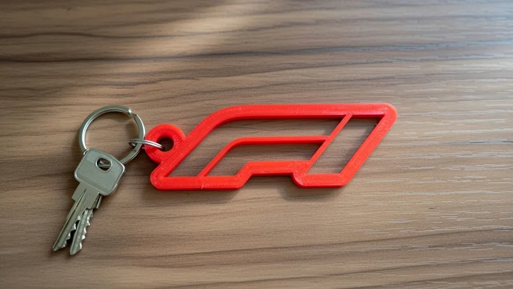 Formula 1 F1 Logo Keychain - Free 3D Print Model - MakerWorld