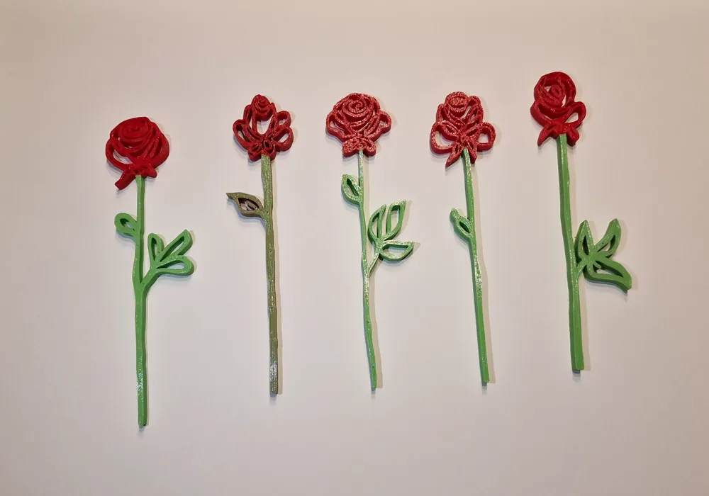 The 5 Roses of Love Las 5 Rosas del Amor by darvil66 - MakerWorld