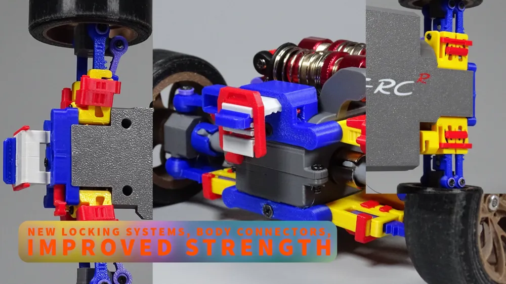 GT-RC R v1.3 Modular RC Chasis (MJX HyperGo) - Free 3D Print Model ...