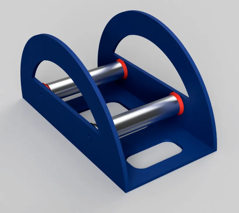 REEL SUPPORT WITH ROLLERS ON 5X13X4 mm FLANGED BALL BEARINGS by ...