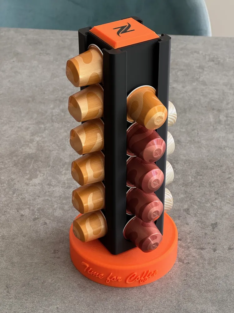 Rotating Nespresso Capsule Tower (Original Pods) - Free 3D Print Model ...