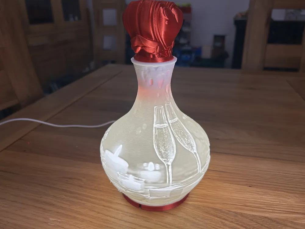 Romantic Rose Lithophane Lamp - Free 3D Print Model - MakerWorld