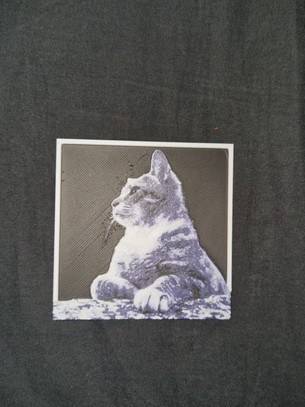 Cat side profile 3d/2d picture small with frame by Rxsengxn MakerWorld ...