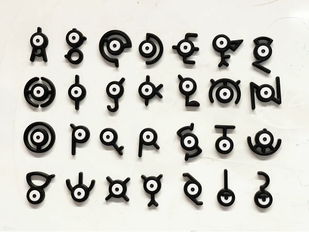 Unown Alphabet Magnet 4x2mm by Balzo98 MakerWorld: Download Free 3D Models