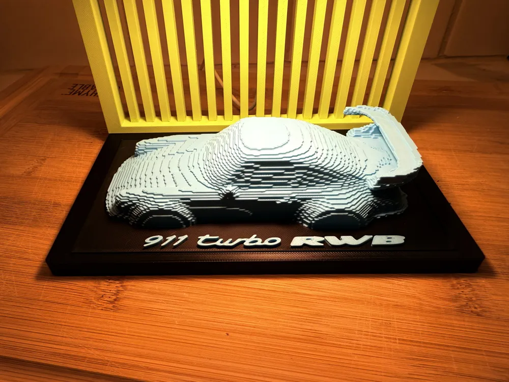 Porsche 911 RWB - Pixelated Car Art by ShapeShift 3D Creations ...