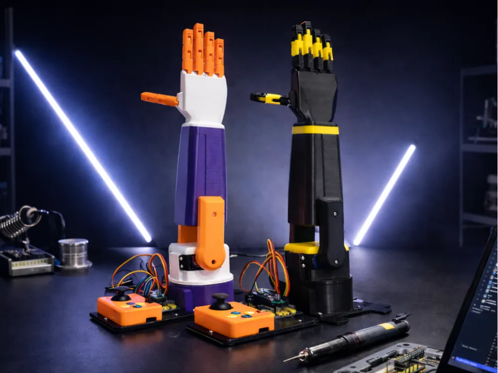 Bionic Robotic Arm (Beginner-Friendly) - Free 3D Print Model - MakerWorld