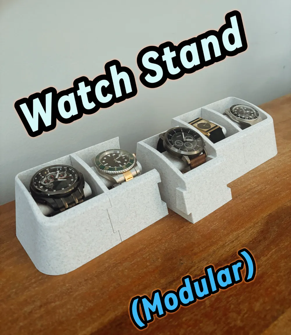 Watch Stand (Modular) by mdorulabro MakerWorld: Download Free 3D Models