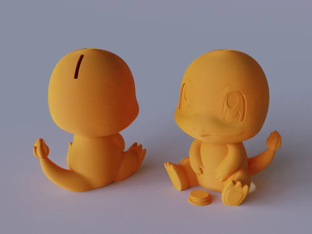 Charmander Coin Bank - Free 3D Print Model - MakerWorld