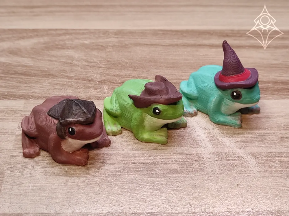 RPG Frog Set 1 - Free 3D Print Model - MakerWorld