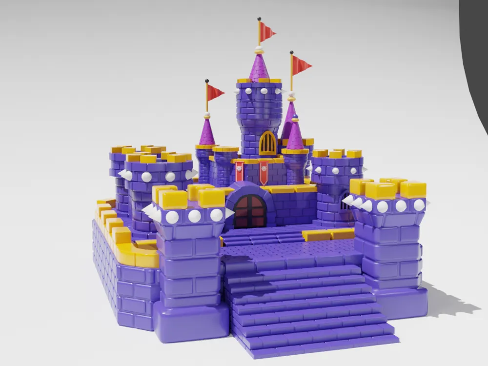 Mario World，Koopa's Castle by zzc21th MakerWorld: Download Free 3D Models