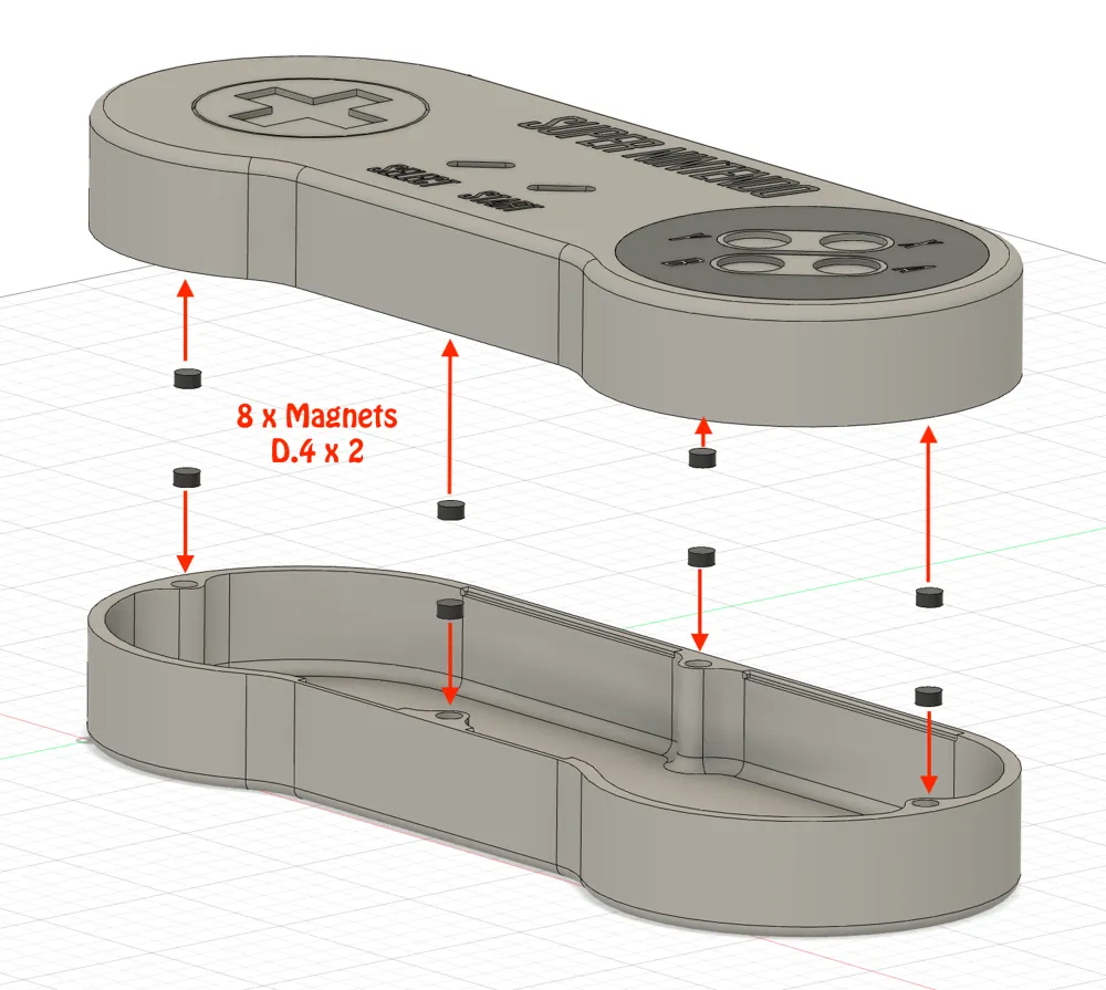 SUPERNINTENDO Eyeglasses Case - Sunglasses Holder by Ing.DM Design - MakerWorld
