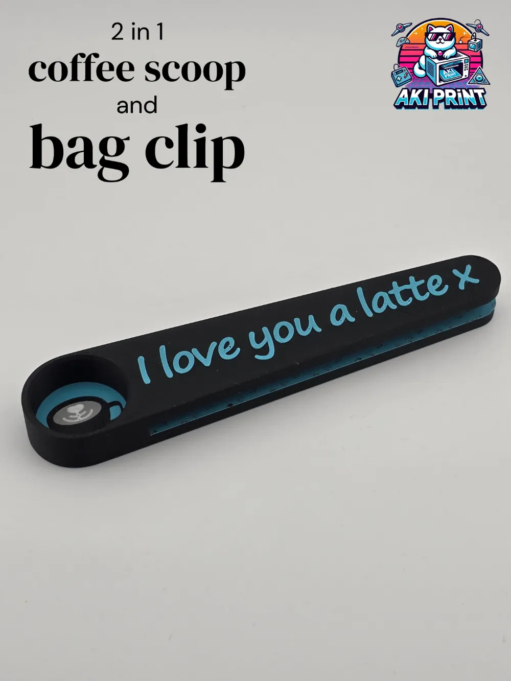 2 in 1 Coffee Scoop & Bag Clip - Free 3D Print Model - MakerWorld