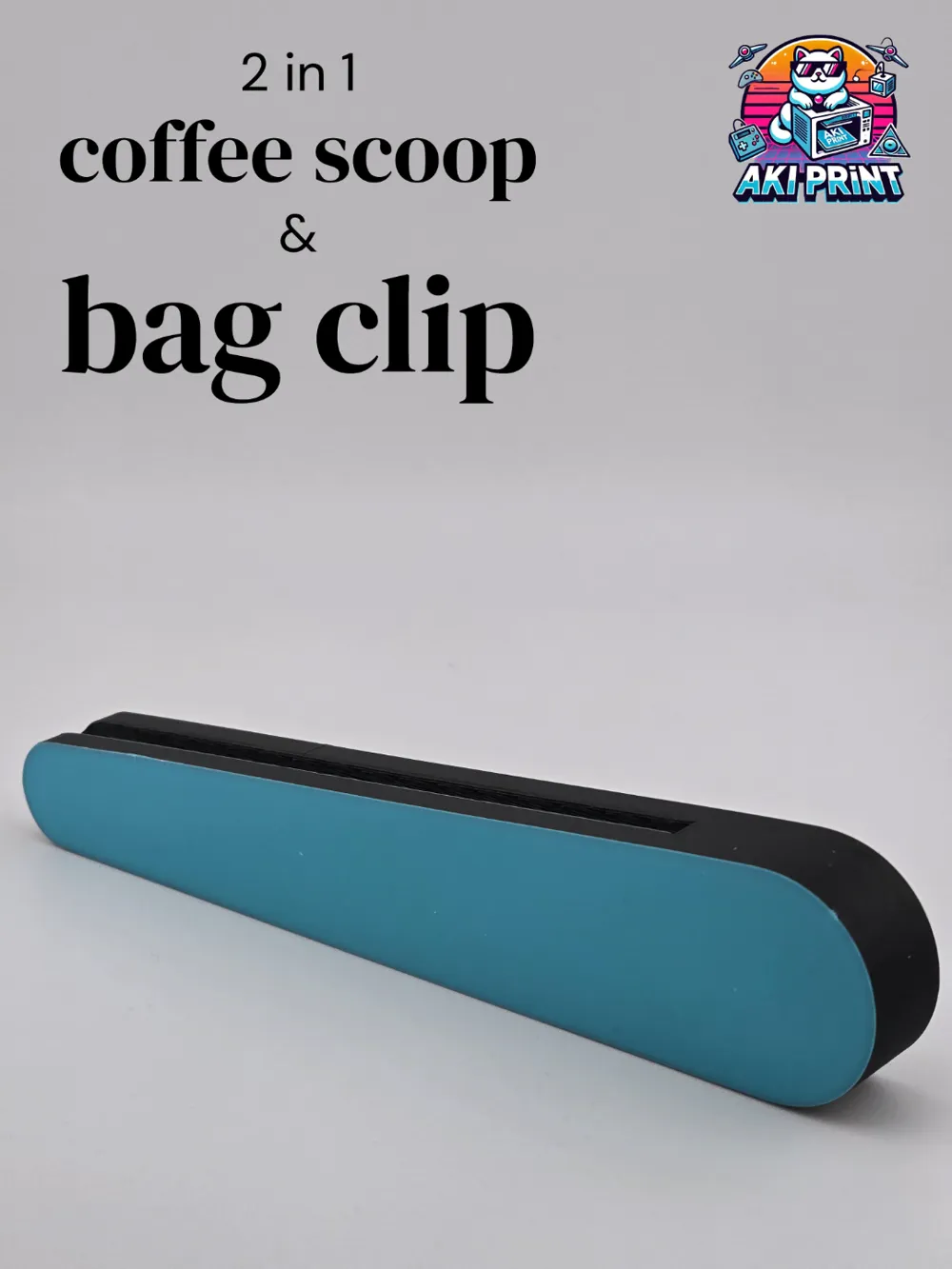2 in 1 Coffee Scoop & Bag Clip - Free 3D Print Model - MakerWorld