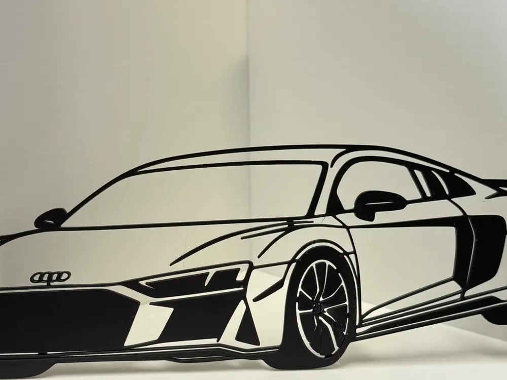 Audi R8 Silhouette by Dominik2211 MakerWorld: Download Free 3D Models