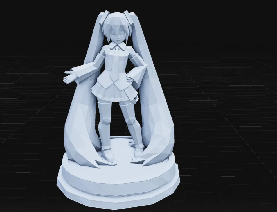 Hatsune Miku – Low Poly Statue by Betyna99 MakerWorld: Download Free 3D ...