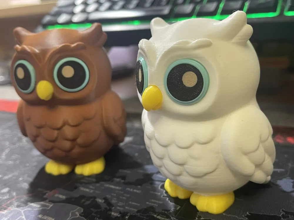 Cute Little Owl – HEDWIG (cartoon, noAMS) - Free 3D Print Model ...
