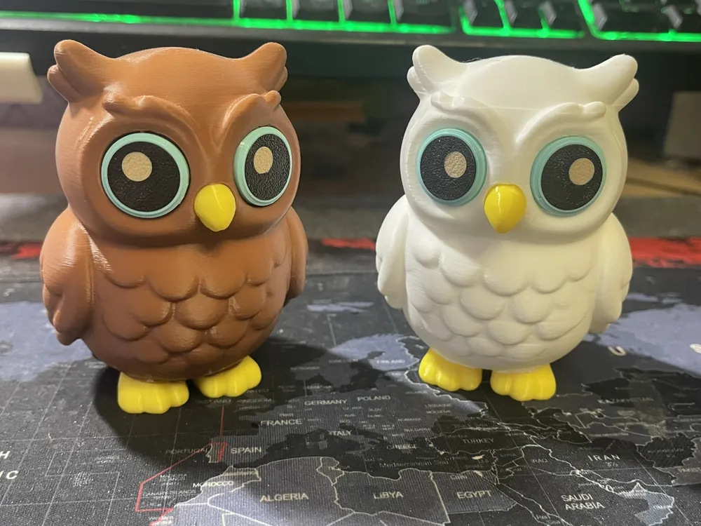 Cute Little Owl – HEDWIG (cartoon, noAMS) - Free 3D Print Model ...