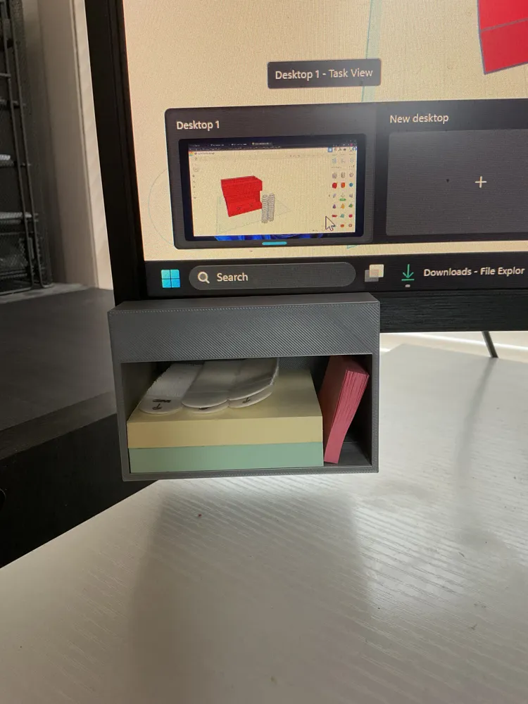 Under Monitor Organizer (free commercial use) - Free 3D Print Model ...