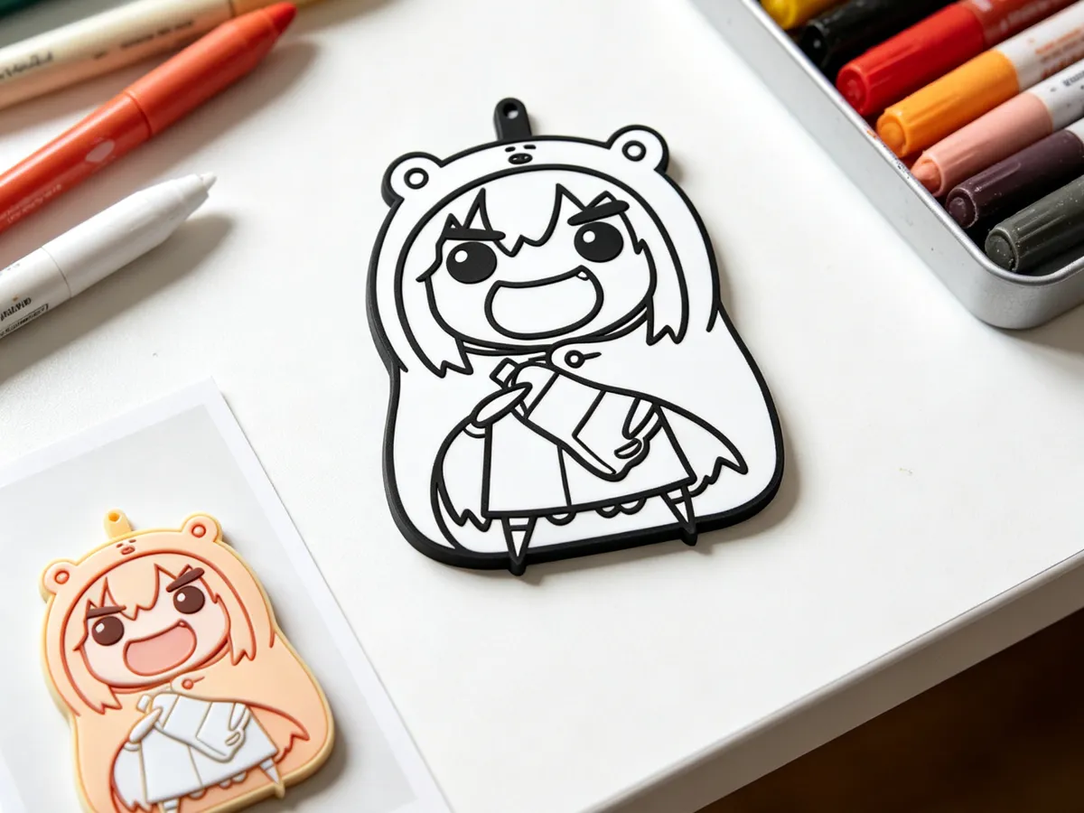 Himouto-style Coloring Pendant - DIY Graffiti Coloring Craft Card ...
