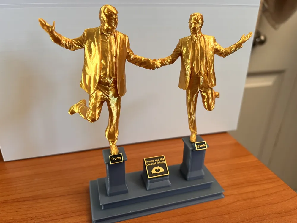 Trump & Epstein - Best Friends - Statue - Free 3D Print Model - MakerWorld