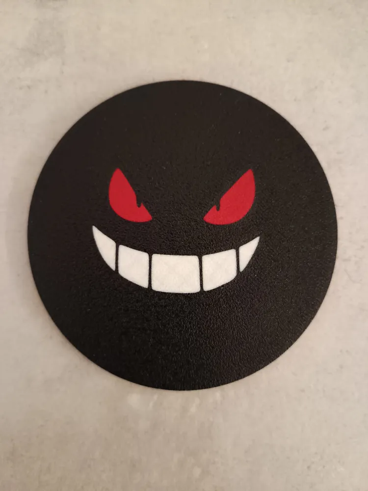 Gengar's Coaster - Free 3D Print Model - MakerWorld
