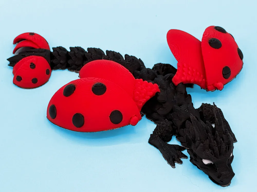 Articulated ladybug dragon - Free 3D Print Model - MakerWorld