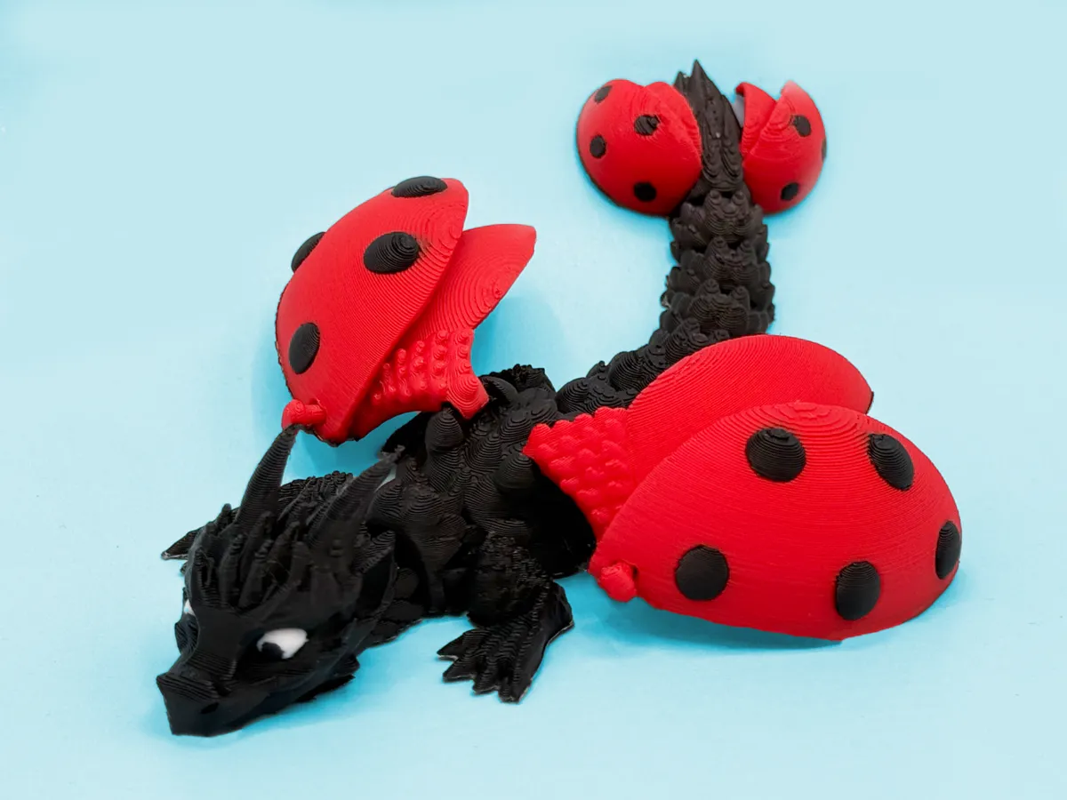 Articulated ladybug dragon - Free 3D Print Model - MakerWorld