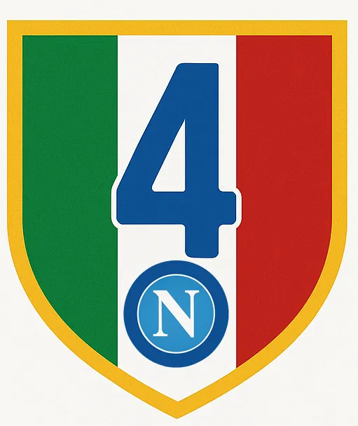 Naples Scudetto Number 4 2025 with Frame - Free 3D Print Model - MakerWorld